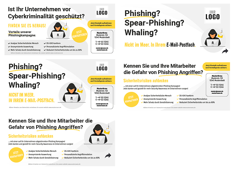 Flyer DIN lang Phishing gelb – Die Phishing Flatrate für unbegrenzte ...